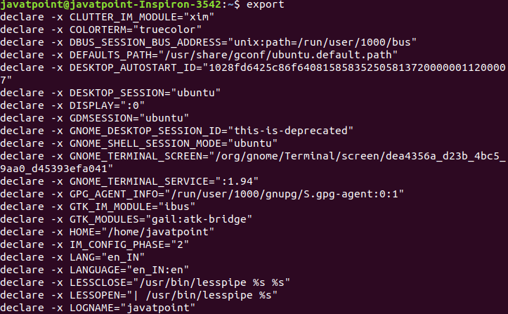 Linux Export 