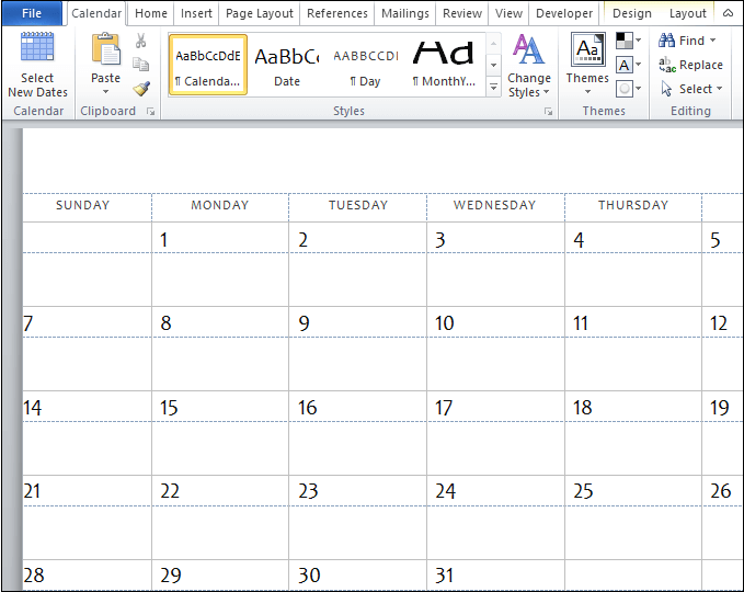 How To Insert Calendar In Word Printable Templates Free